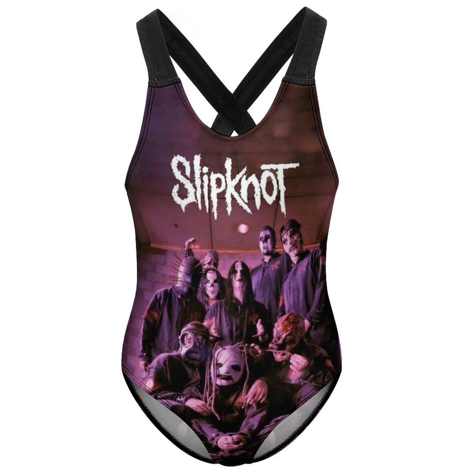 Girls Slip-Kno One Piece Swimsuits Bathing Suits Cross Back Swimwear ...