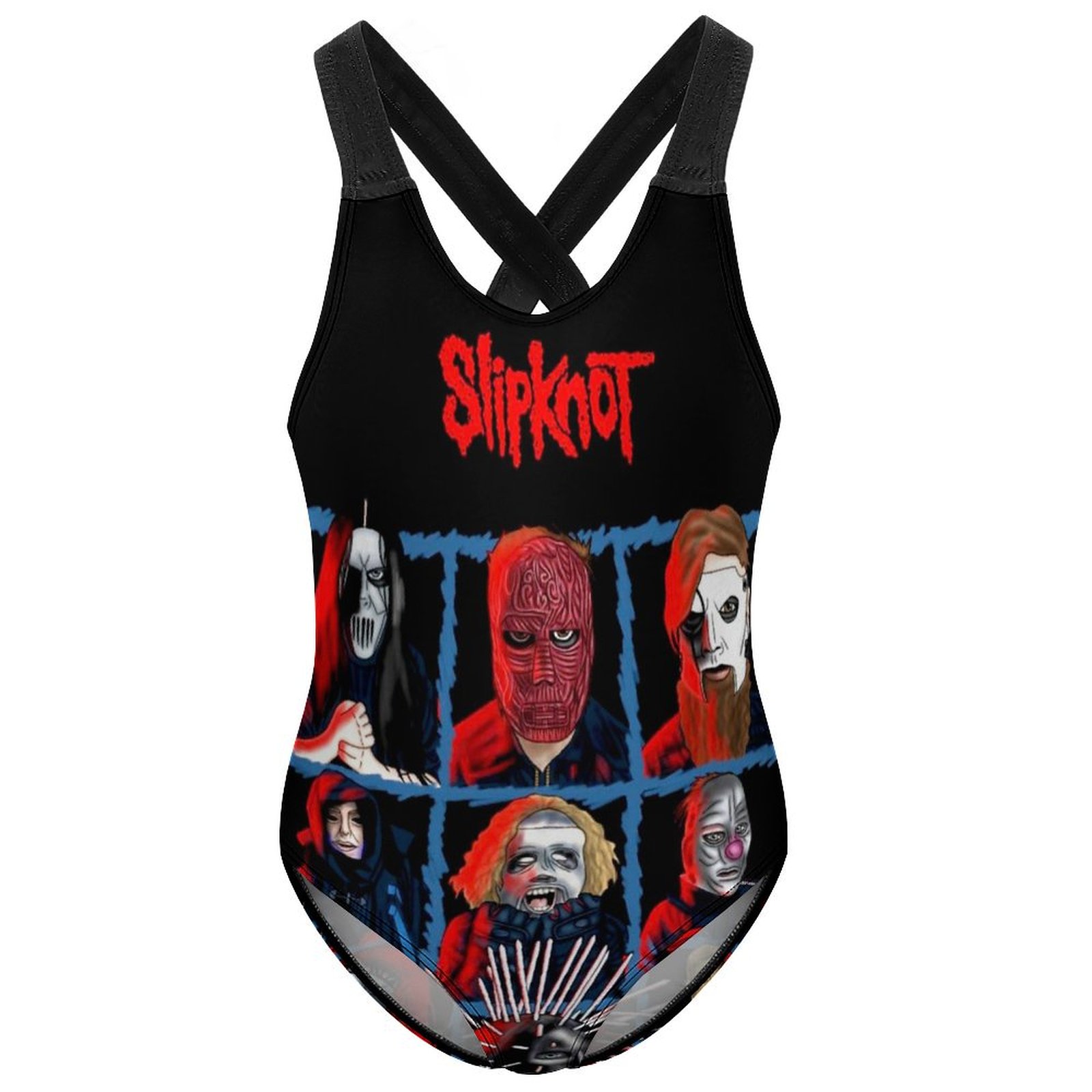 Girls Slip-Kno One Piece Swimsuits Bathing Suits Cross Back Swimwear ...