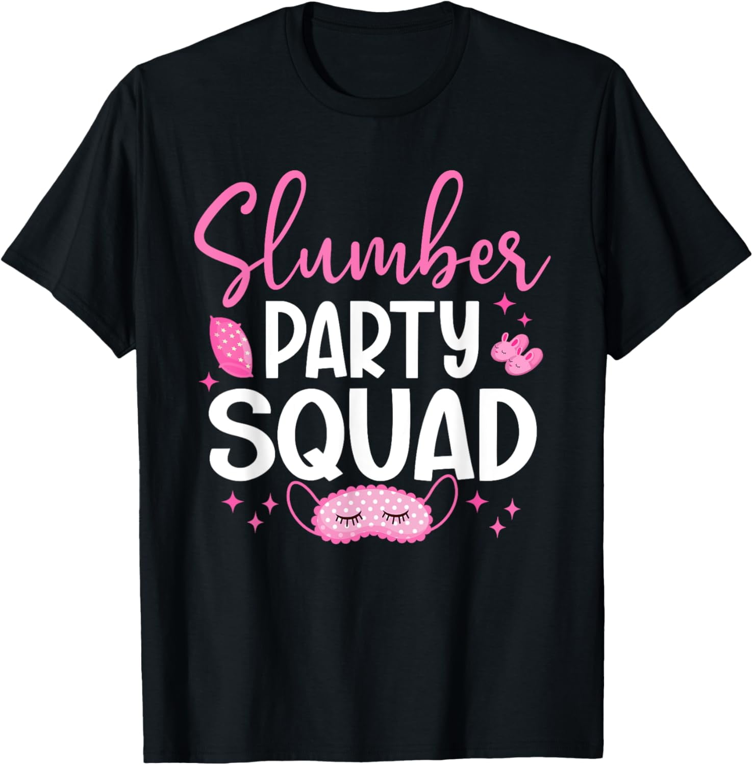 Girls Slumber Party Squad Sleepover Matching Pajama T-Shirt - Walmart.com