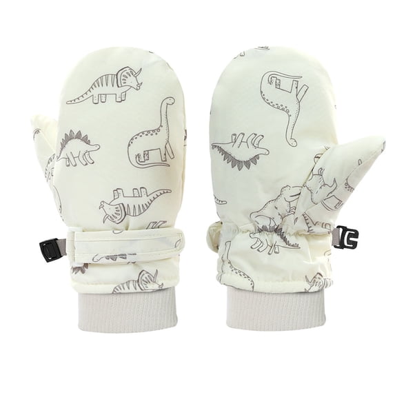 Girls Snow Gloves Thermal Warm Fleece Lined Waterproof Winter Gloves ...