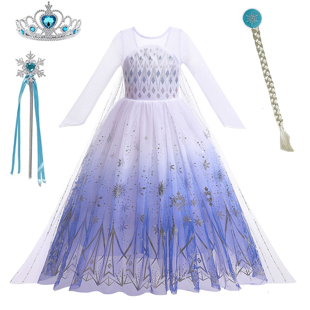 Girls Snow Princess Dresses Costume for Birthday Party Halloween ...