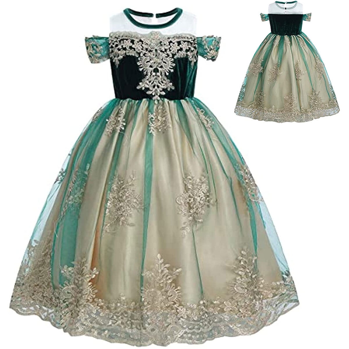 Girls Snow Queen Anna Costume Dress Christmas Party Birthday Cosplay ...