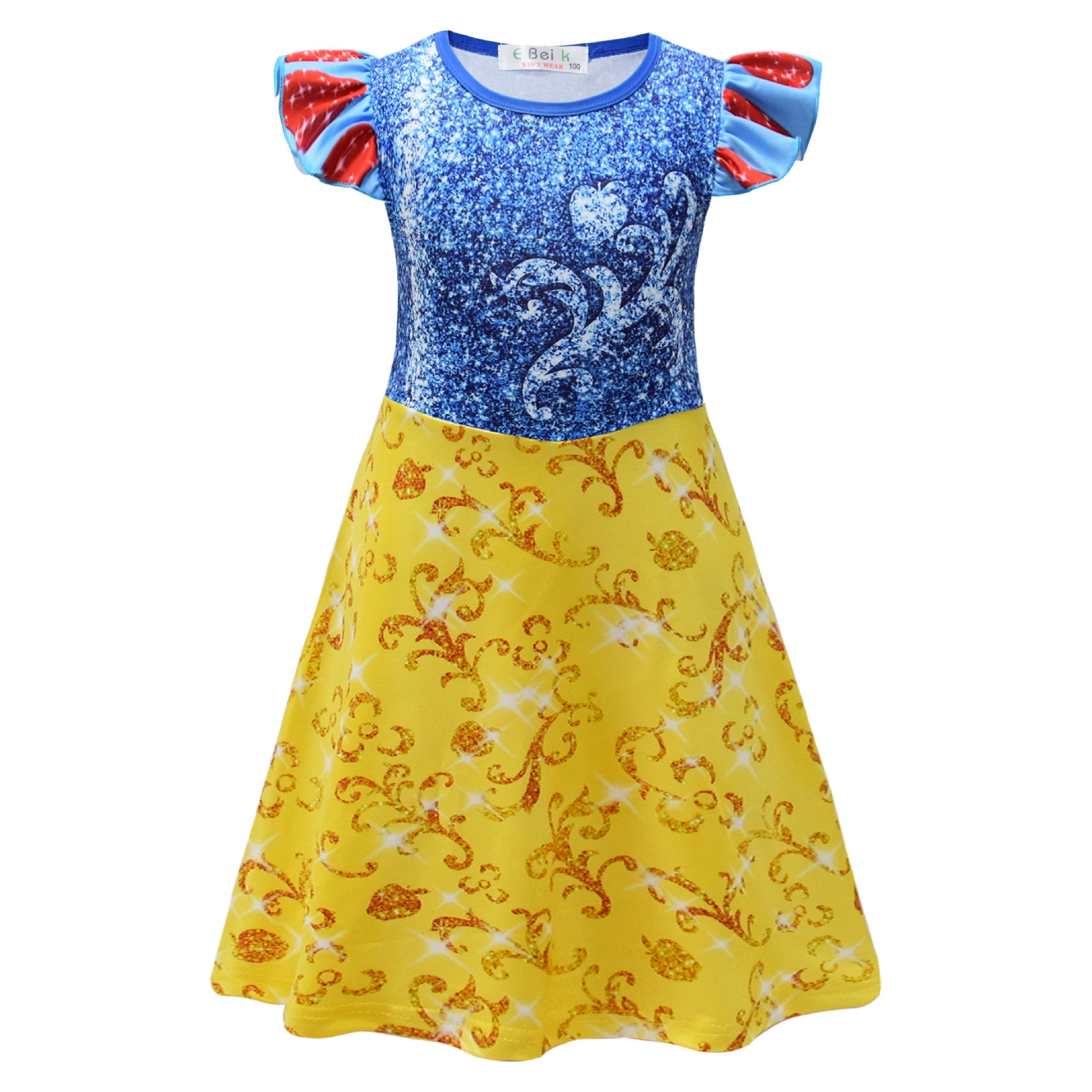 Girls Cartoon Princess Costume Female Birthday Party Dress Cosplay ...