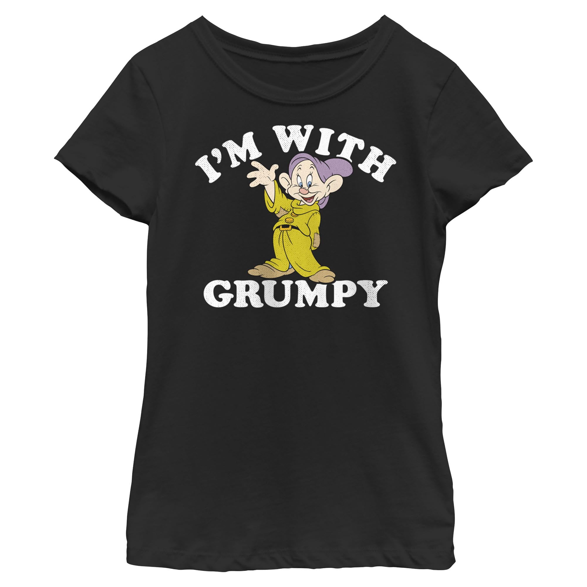 Girls Snow White and the Seven Dwarfs With Grumpy T Shirt - Walmart.com