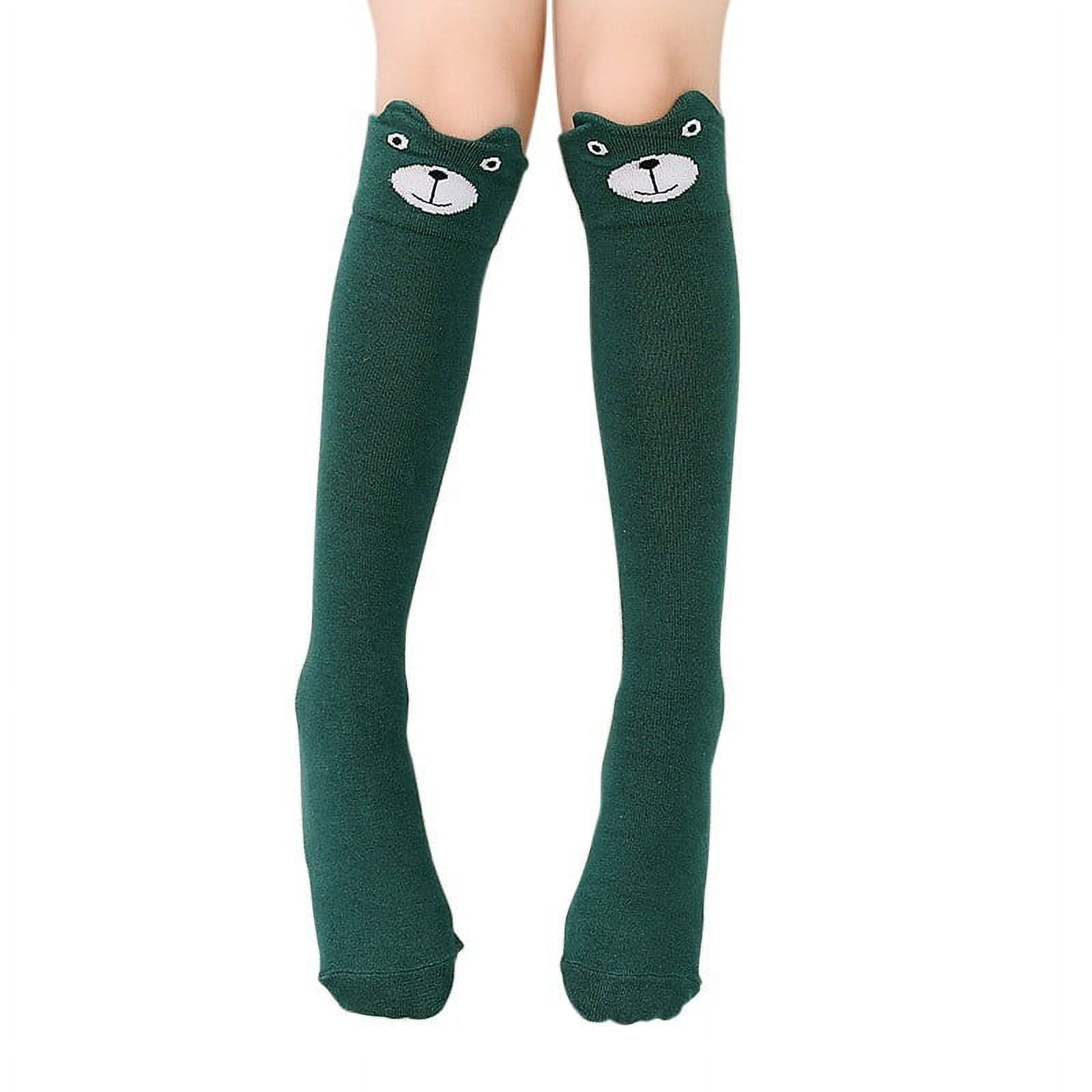 Girls Socks,Cartoon Kids Socks Girls long Socks Cotton Knee High Leg ...