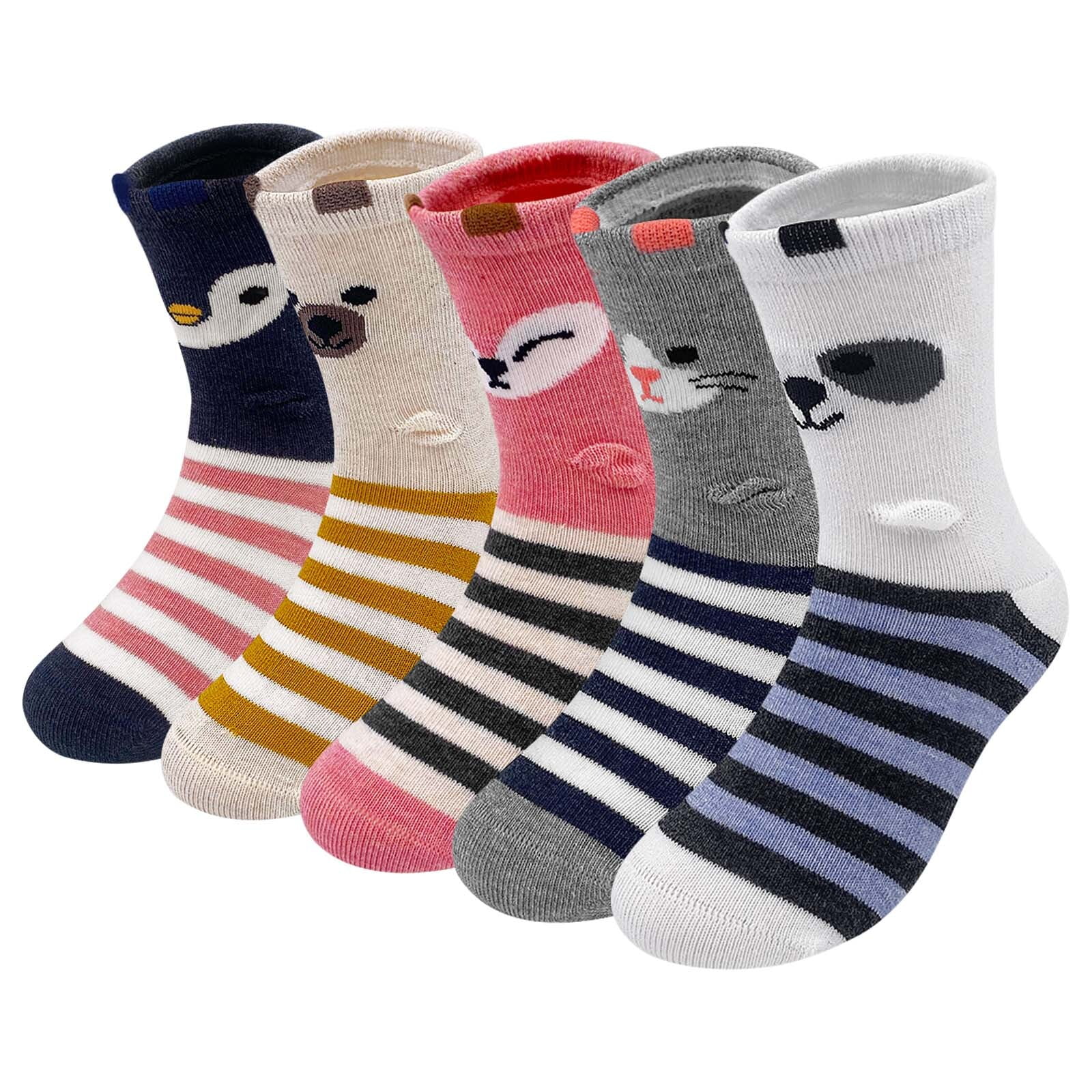 Girls Socks, LOFIR Cute Animal Cotton Socks for Girls, Cute Cartoon ...
