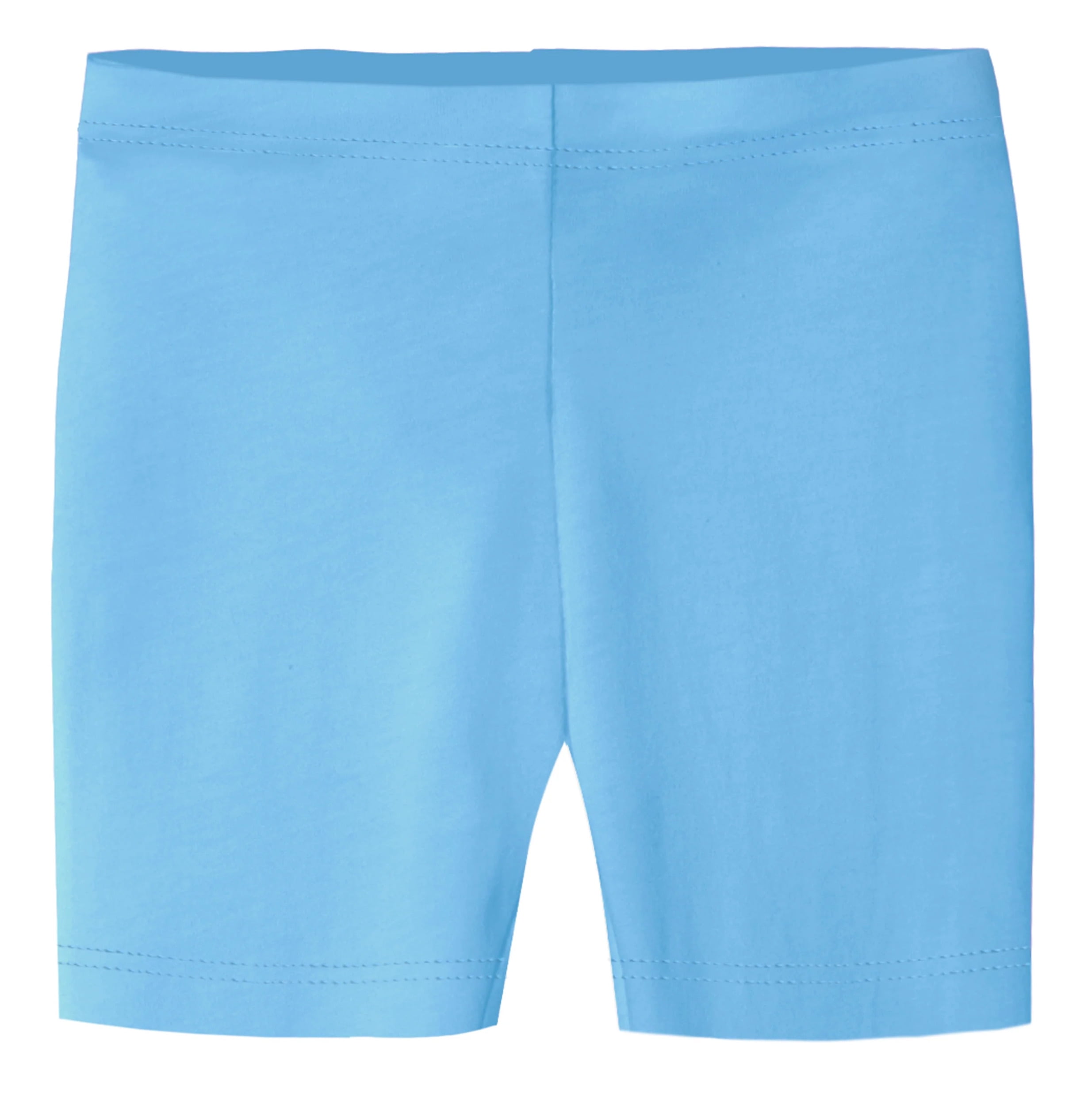 Girls Soft 100% Cotton Bike Shorts | Bright Light Blue - Walmart.com