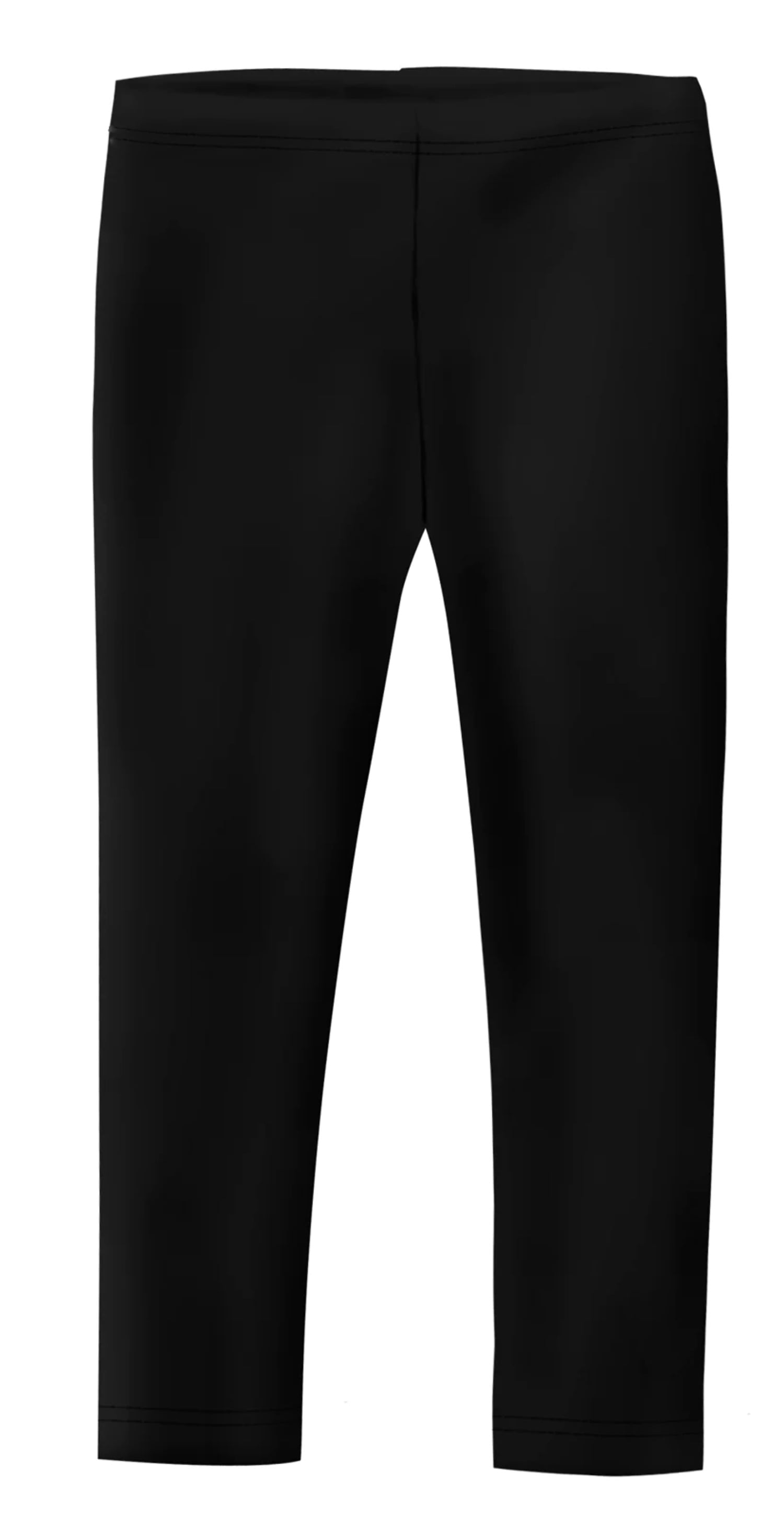 Made in USA Girls Cotton Solid Colored Baby Rib Leggings | Black ...