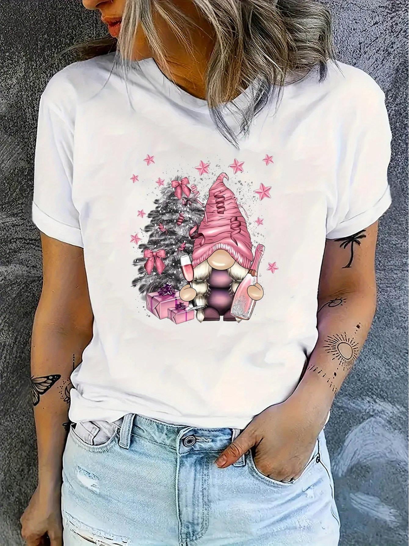 Girls' Soft Cotton Blend T-Shirt with Anime Character Print - Casual ...