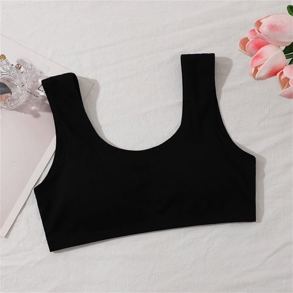 Girls Soft Cotton Bras, Stretch Bralettes for Teen Shaping Training ...