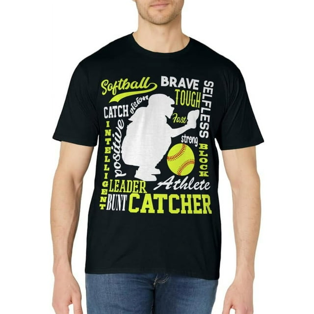 Girls Softball Catcher Great for Teens Traits Of A Catcher T-Shirt ...