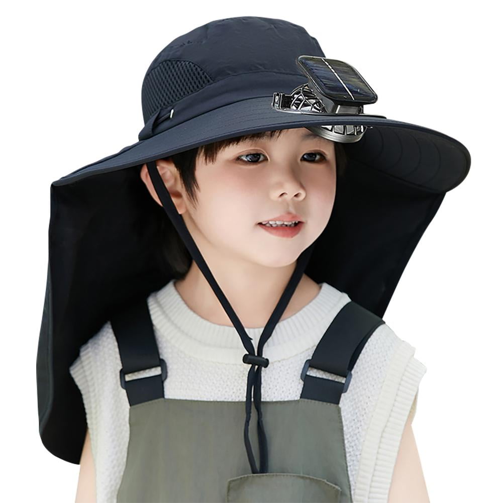 Girls' Solar Fan Hat Rechargeable Strong Wind Power H7H7 - Walmart.com