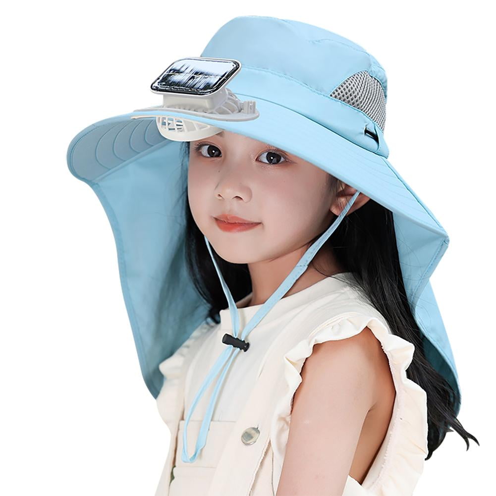 Girls' Solar Fan Hat Rechargeable Strong Wind Power U8K5 - Walmart.com