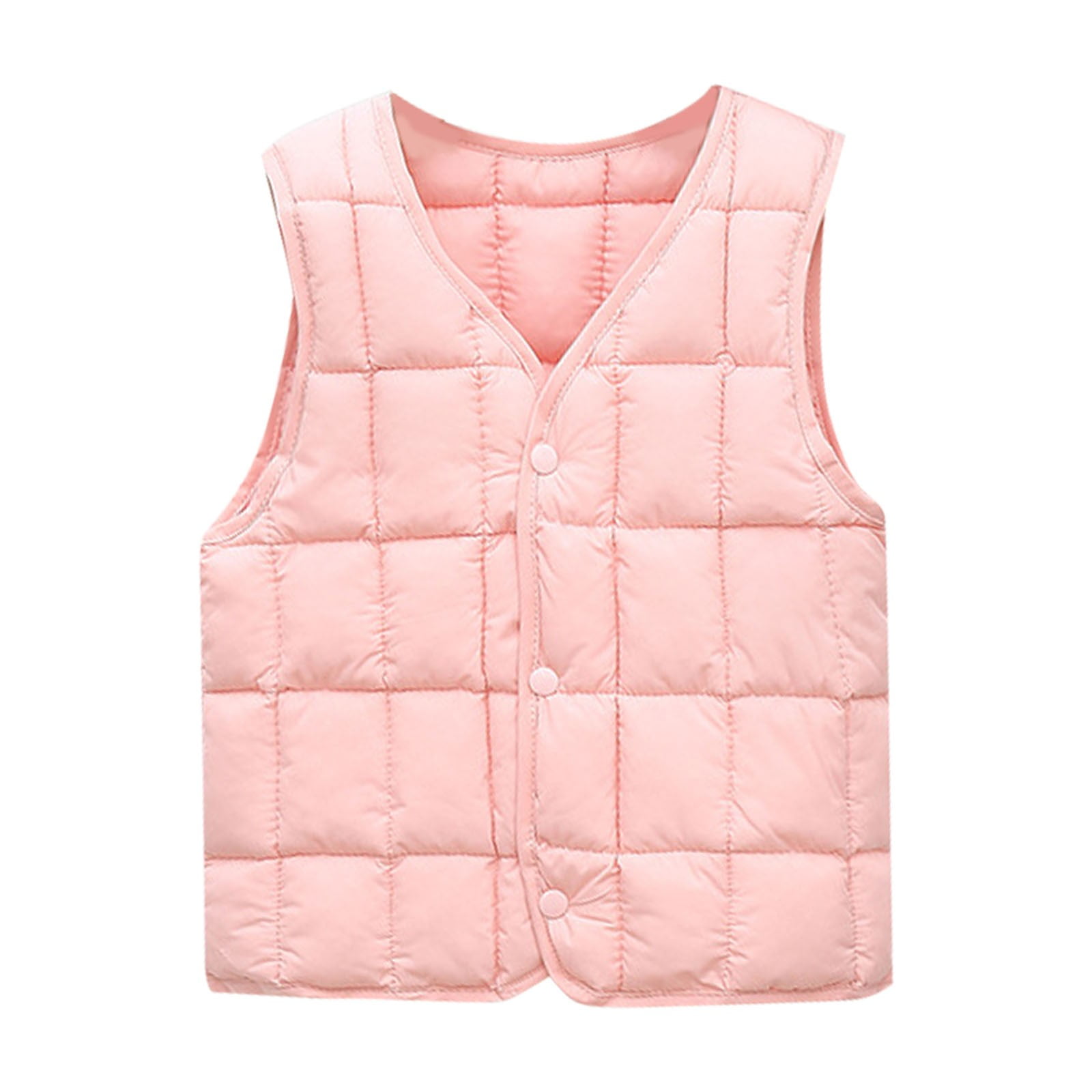 Girls Solid Color Bodywarmer Puffer Vest Kids Lightweight Sleeveless ...