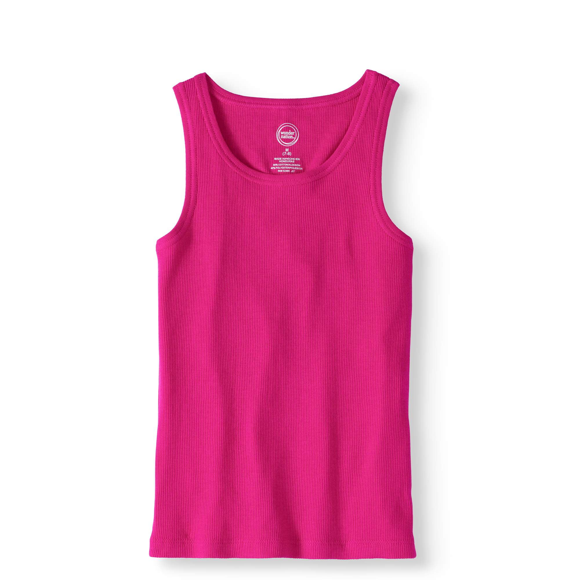 Girls' Solid Ribbed Tank Top - Walmart.com