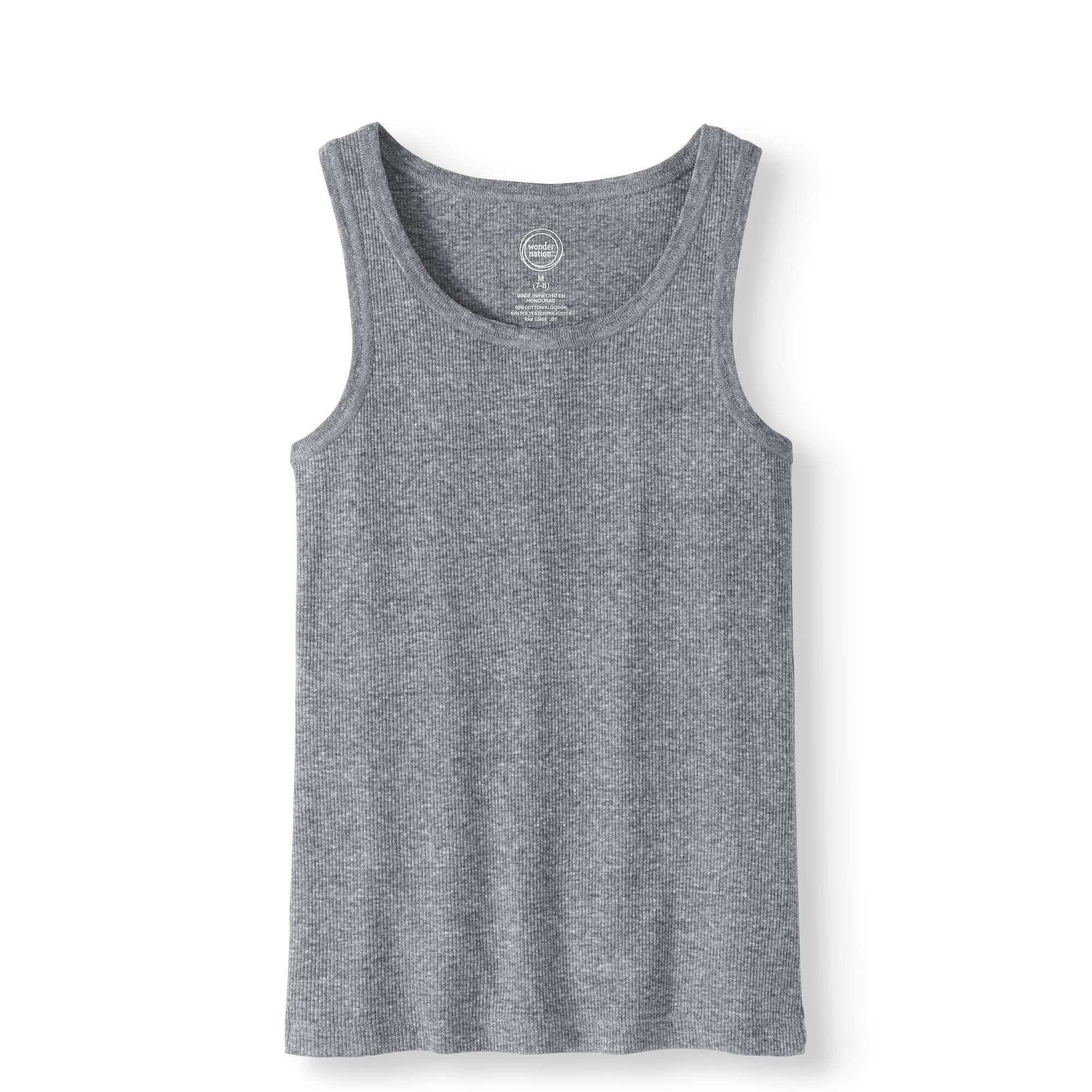 Girls' Solid Ribbed Tank Top - Walmart.com