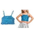 Girls' Sparkle Sequins Tank Tops Sleeveless Spaghetti Shoulder Straps ...