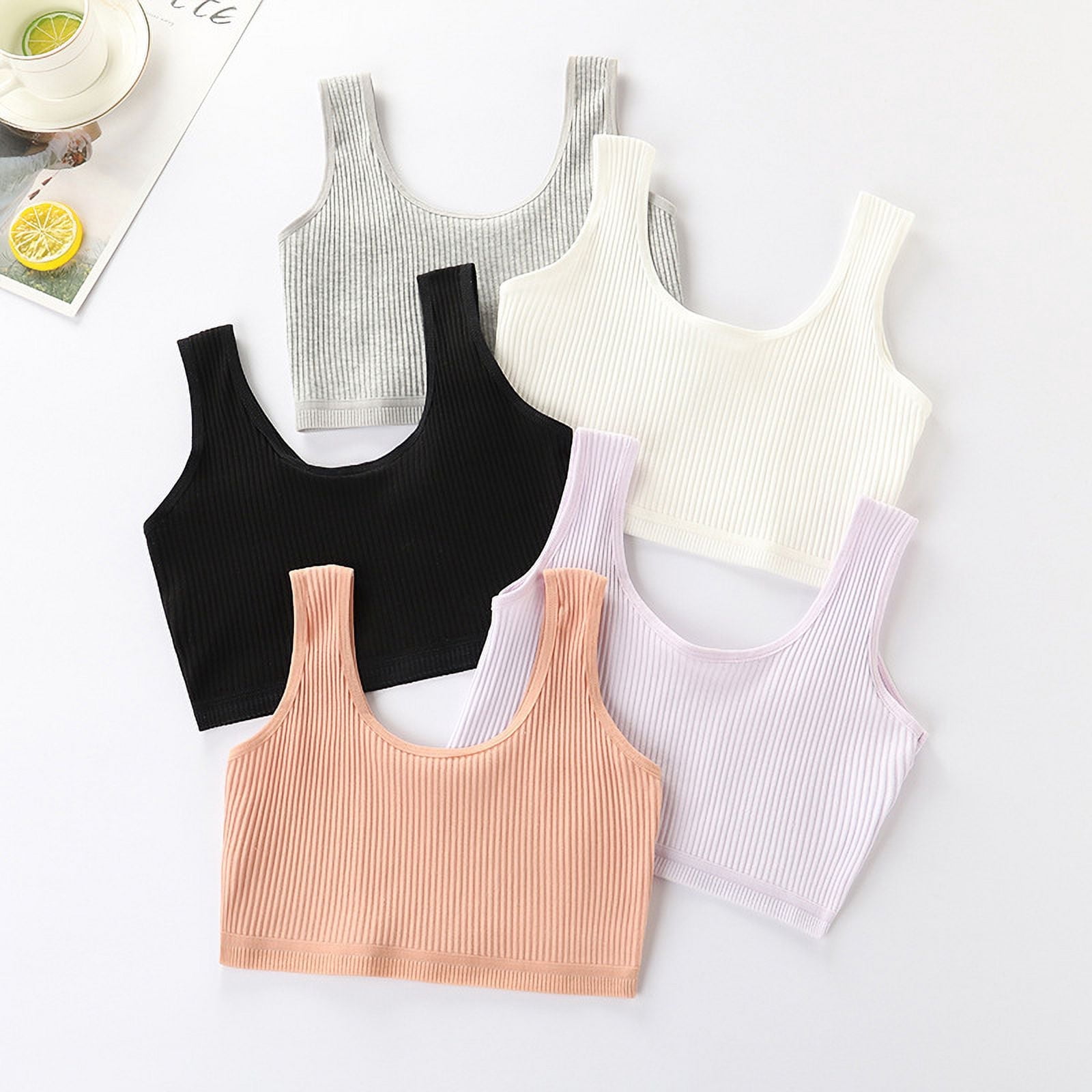 Girls Essential Cropped Cami | Stretchy Cotton Training Bra for First ...