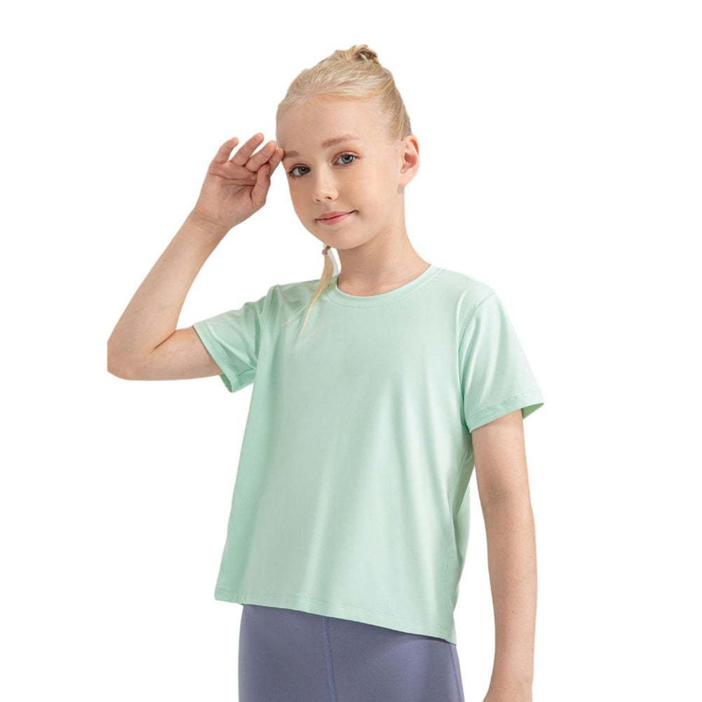 Girls Sports Shirts Active Dry Fit Athletic Performance Clothes Kids ...