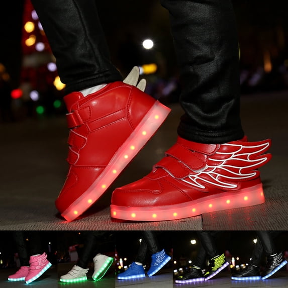 Girls' Sports Shoes Glowing Running Shoes With Usb Charging Led Lights ...
