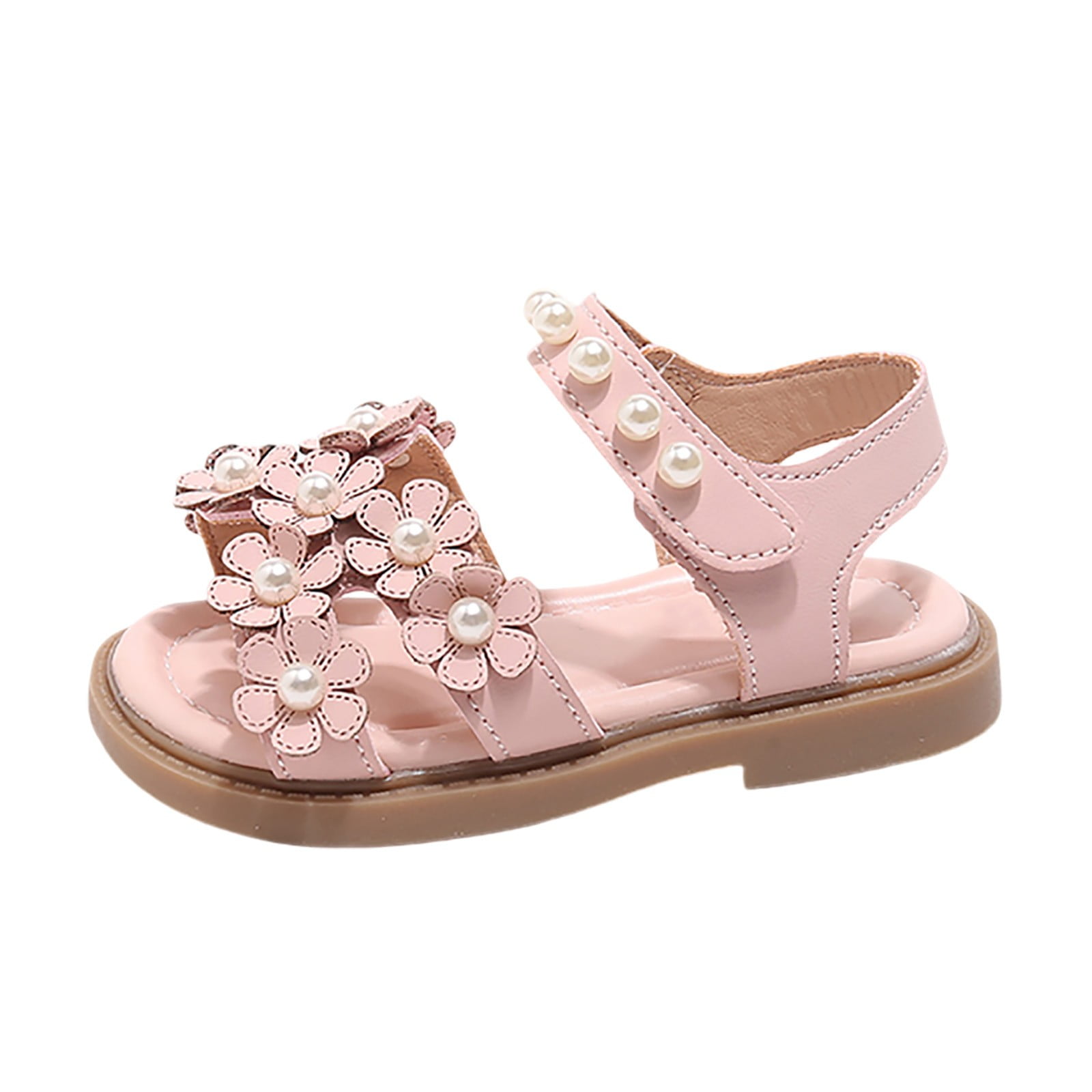 Girls Spring Sandals 4-4.5 Years Pink White Sandals For Girls Summer ...