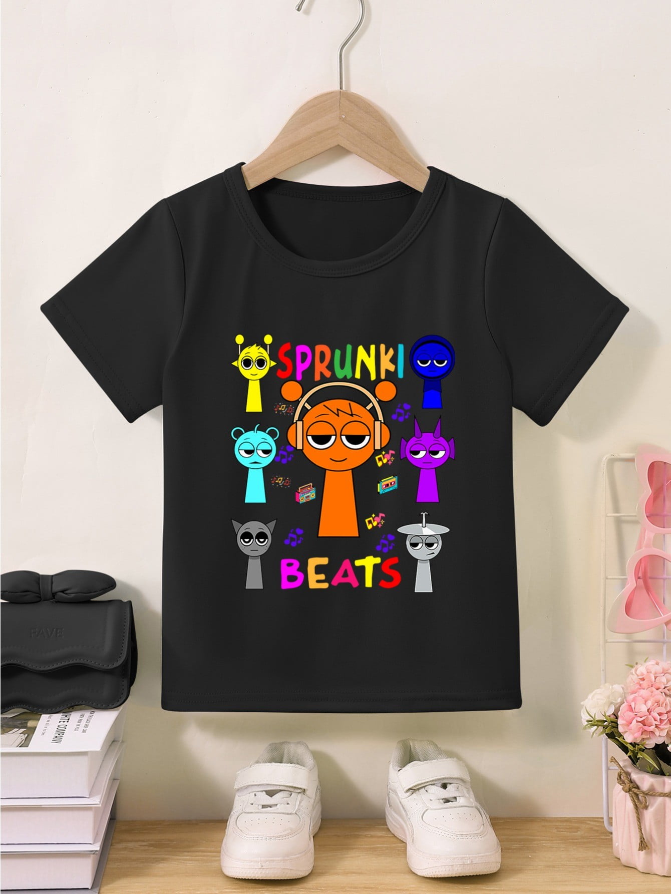 Girls' "Sprunk Beats" Graphic Tee - Casual Summer Short Sleeve T-Shirt ...