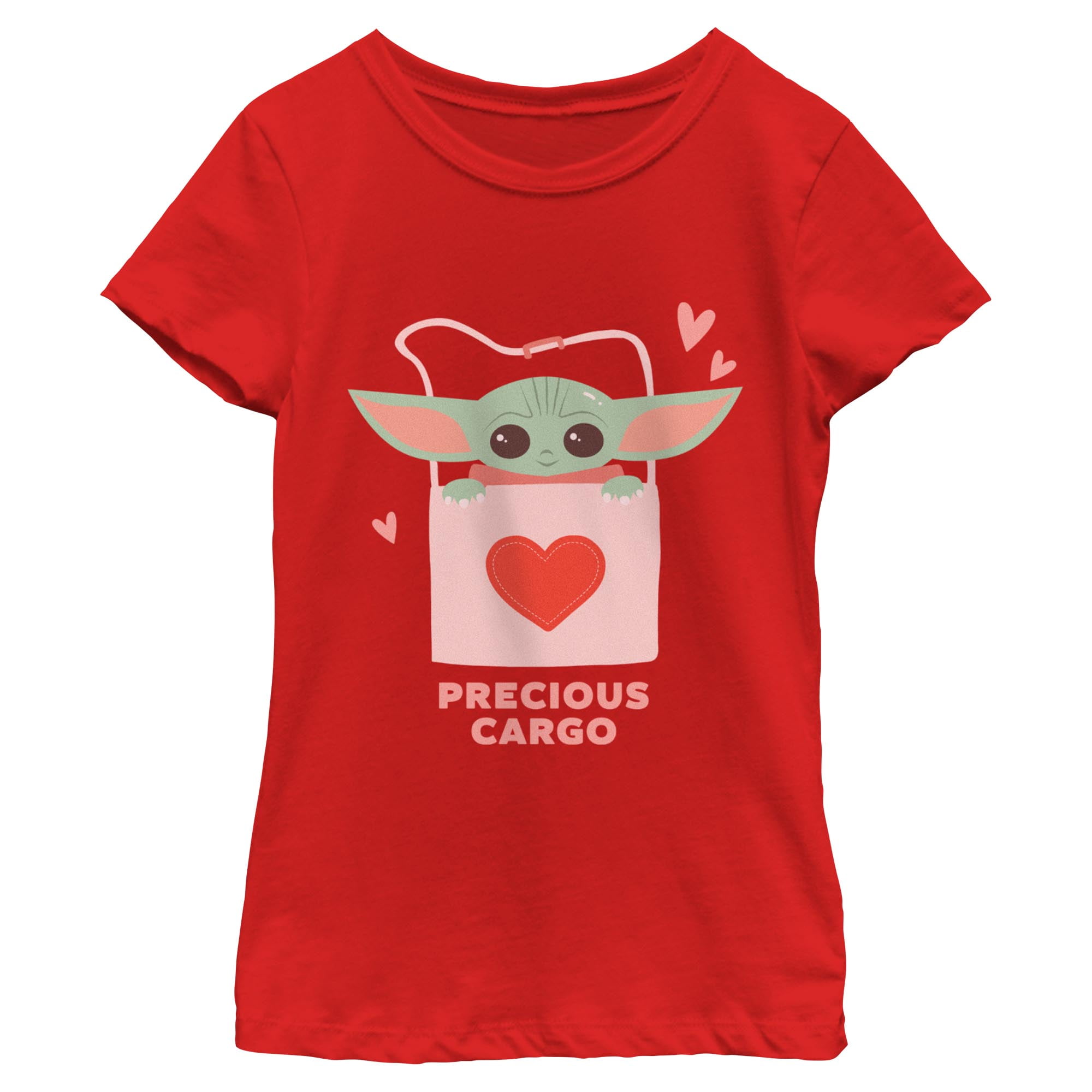 Girls Star Wars: The Mandalorian Grogu Hearts Precious Cargo T Shirt ...