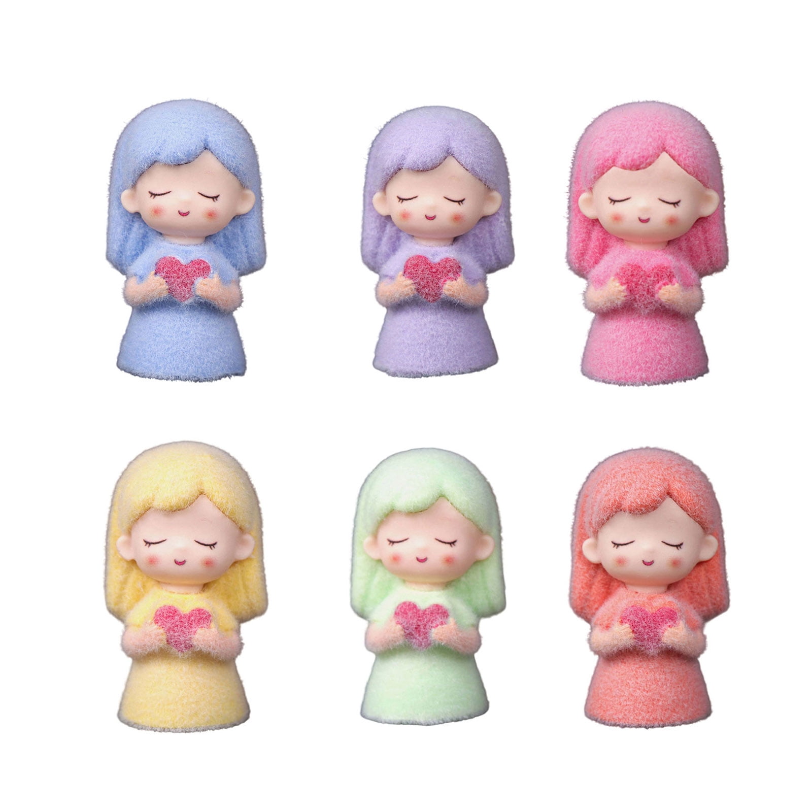 Girls Statue,Holding Heart Girls Figurines Desktop Decorations for Home ...