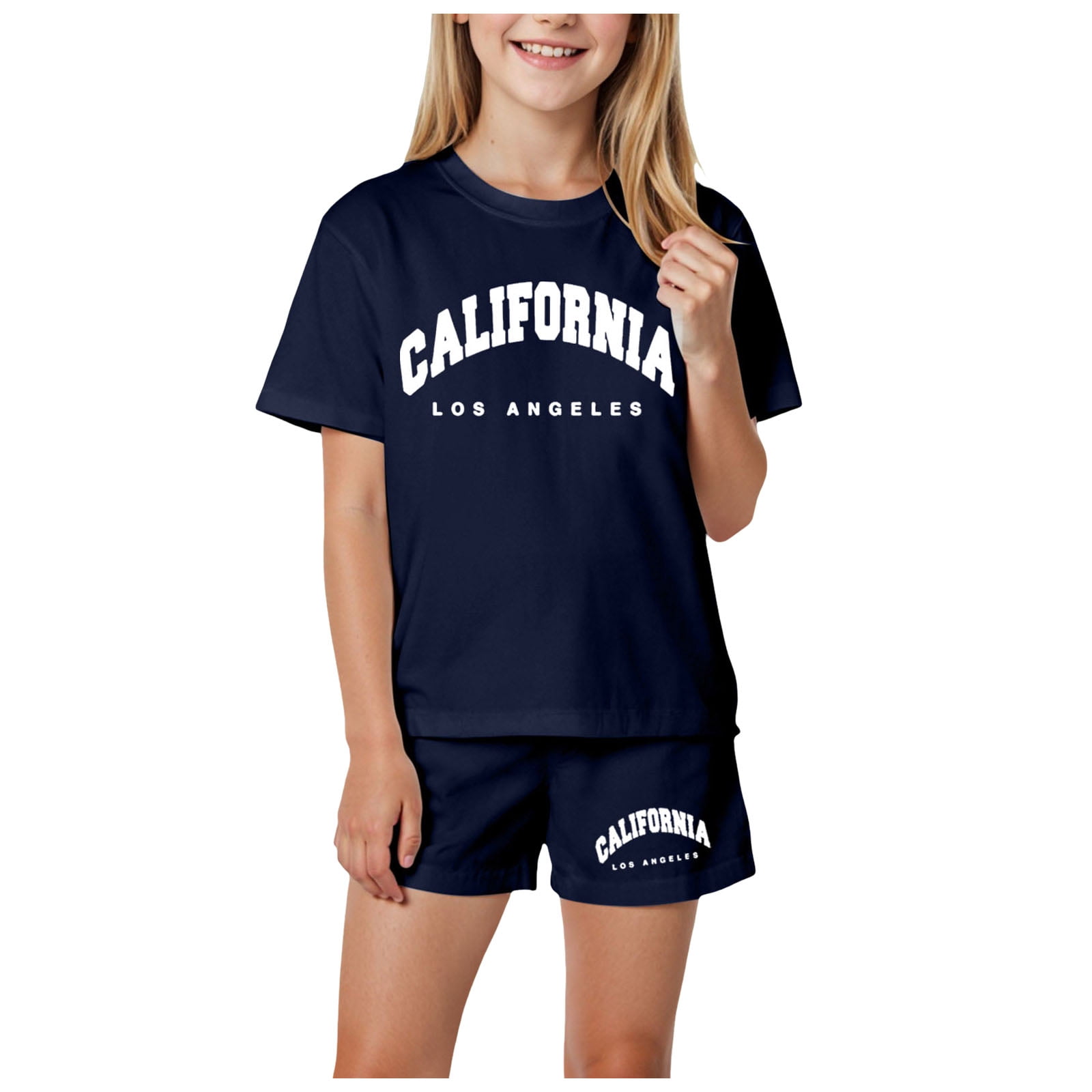 Girls Summer Clothes Girls Summer Outfits Sport T-Shirt and Shorts Set ...