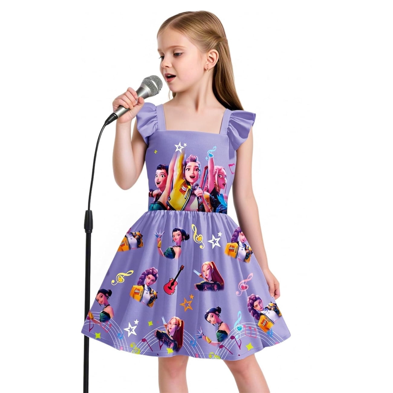 Girls Summer Dress Pop Singer Pop Stars Demon Hunters Costumes for Kids ...