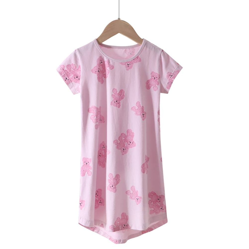 Girls' Summer Dress Toddler Summer Princess Nightgown Short Sleeve ...