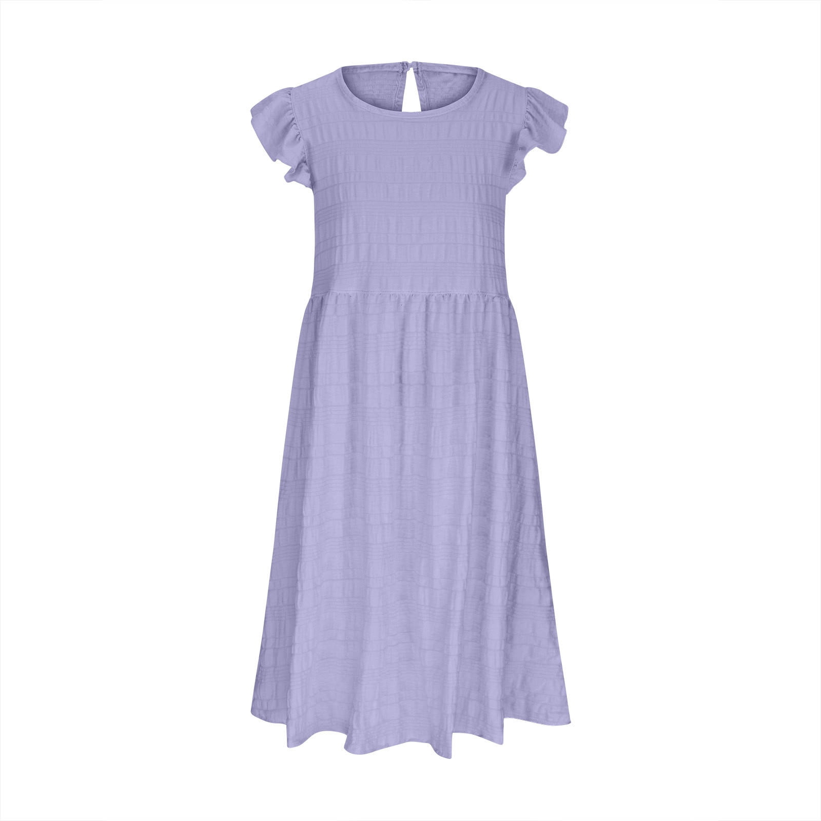 Girls Summer Dresses For Everyday And Outdoor Casual Wear Elastic Waist ...