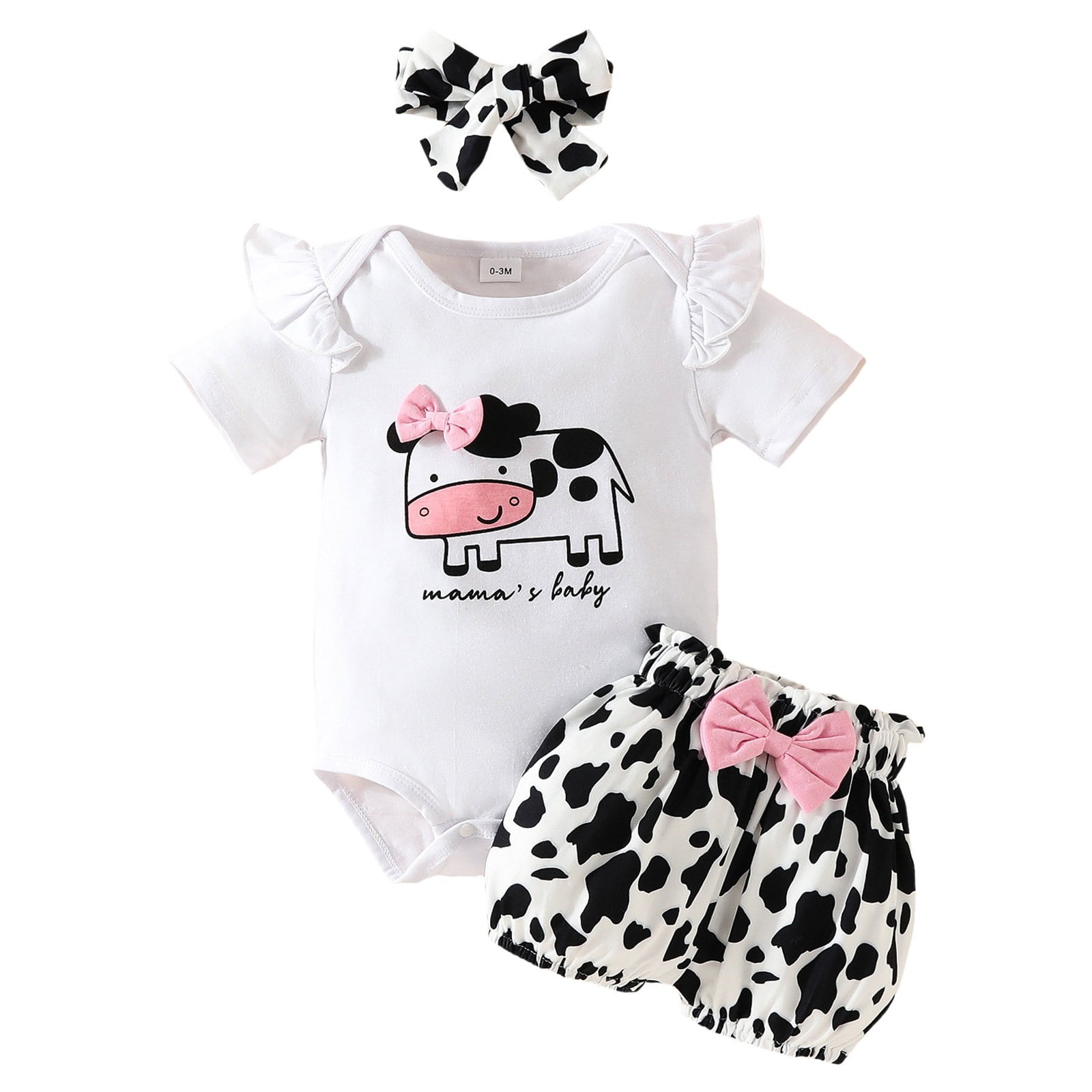 Girls Summer Outfits Size 10-12 Western Baby Girl Clothes Summer Cowgirl Outfits Romper Cow ...