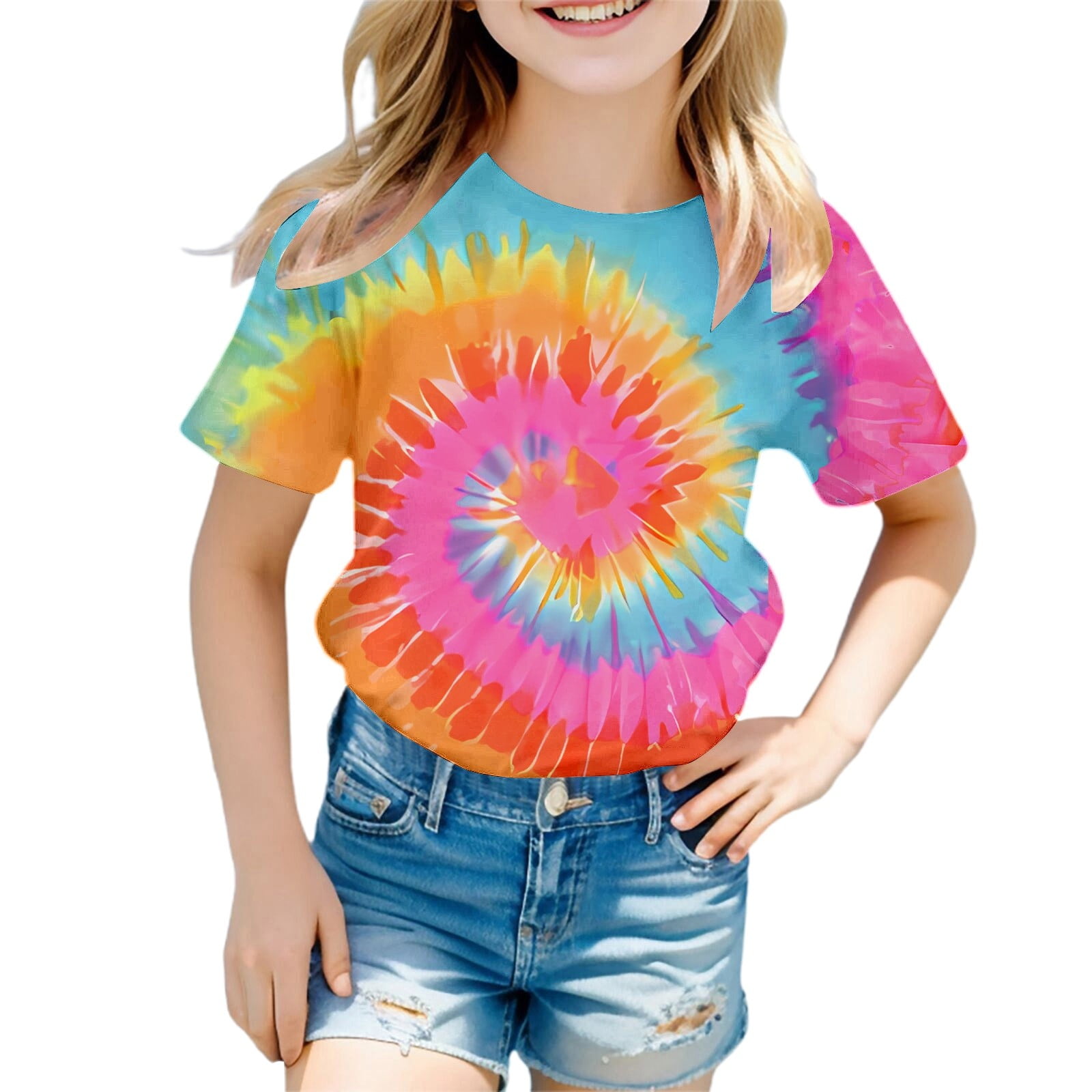 Girls Summer Tops Size 7/8 Graphic Tunic Tee Tops Loose Back To School ...