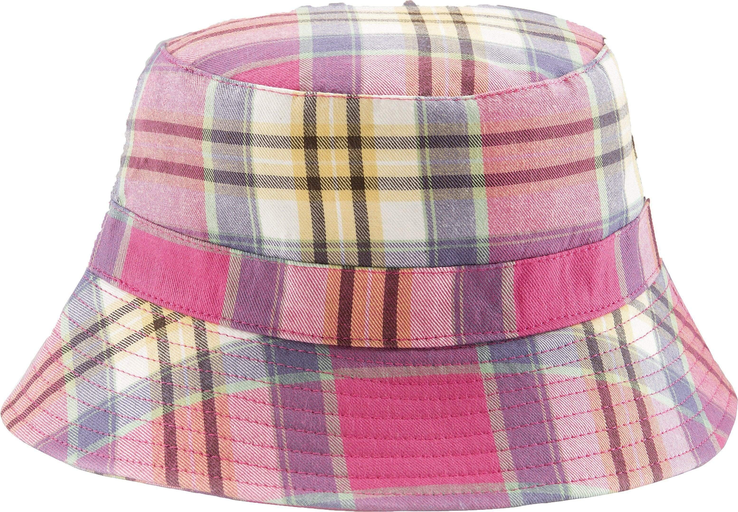 Girls Sun Hats with Bow - Large - Pink Check - Walmart.com
