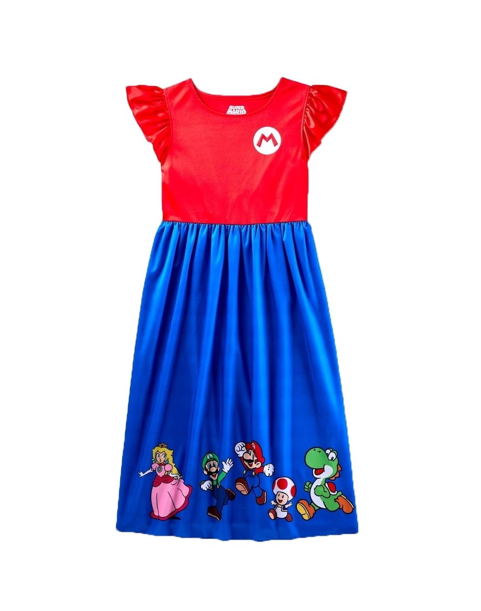 Girls' Super Mario Dress Up Fantasy NightGown - Large 10/12 - Walmart.com
