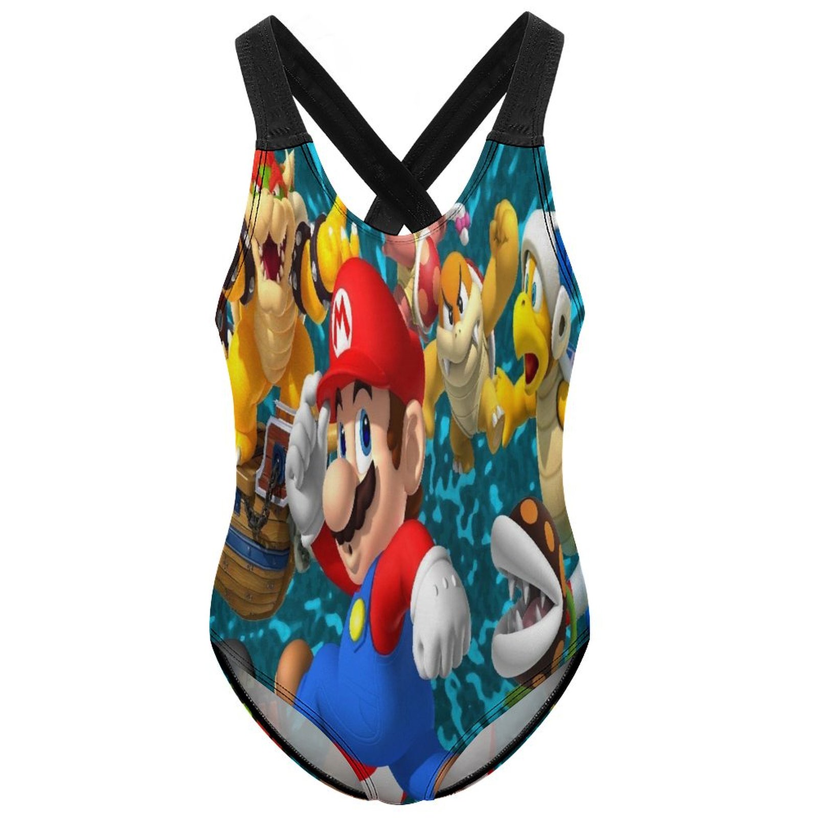 Girls Super Mario One Piece Swimsuit Bathing Suit Beachwear - Walmart.com