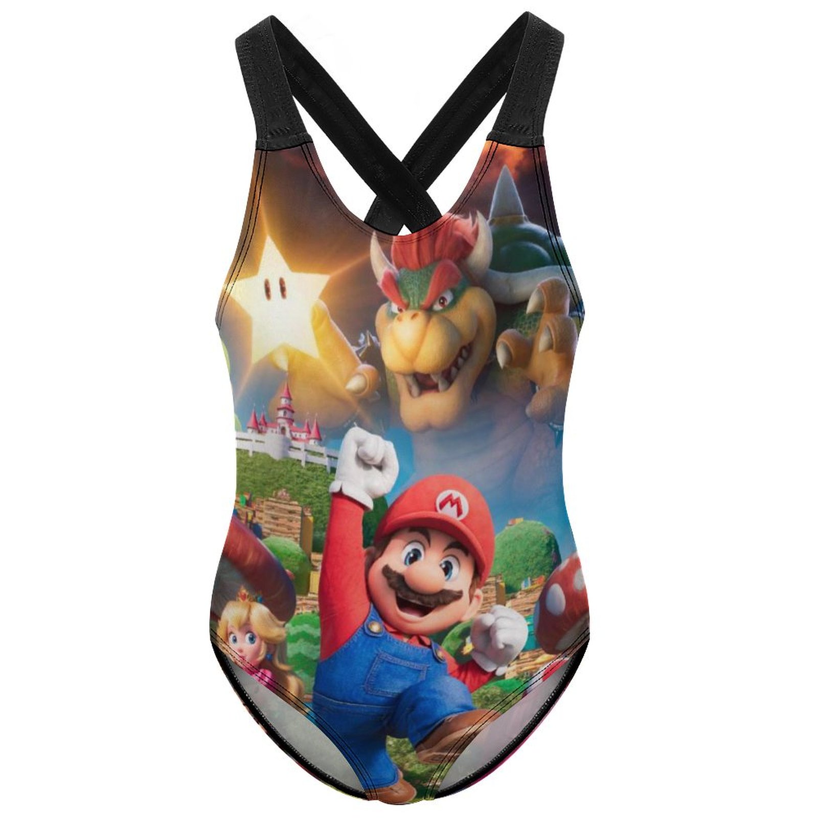 Girls Super Mario One Piece Swimsuit Bathing Suit Beachwear - Walmart.com