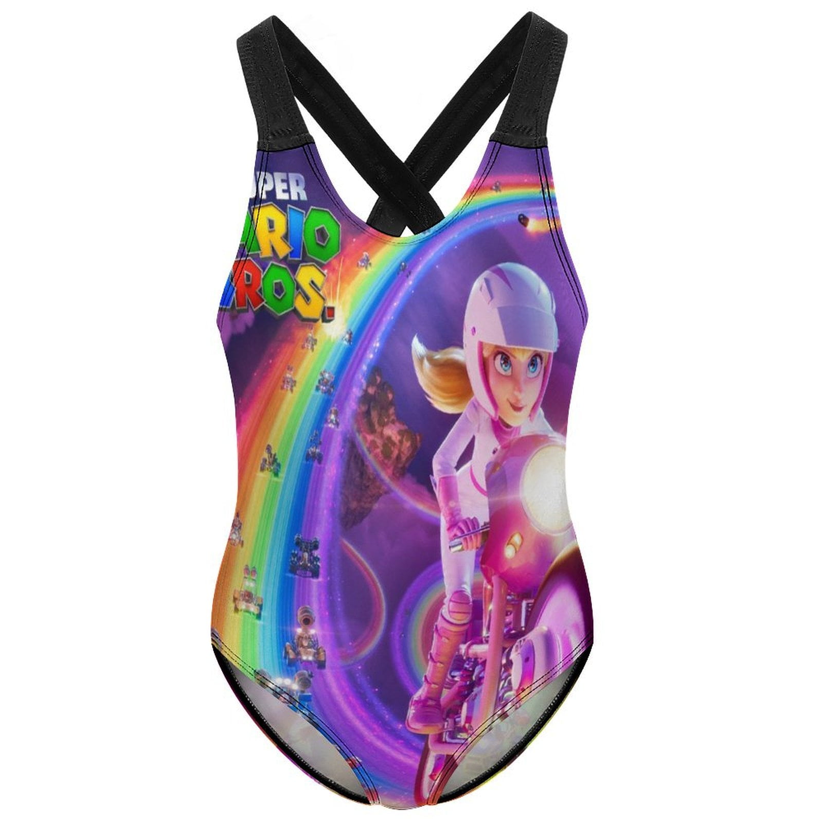 Girls Super Mario Princess One Piece Swimsuit Bathing Suit Beachwear ...