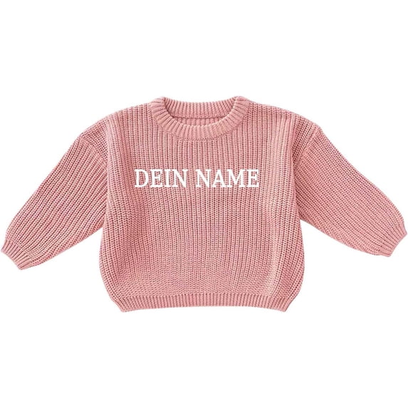 Girls Sweaters,Kids Sweater with Name Embroidery Knitted Pullover ...