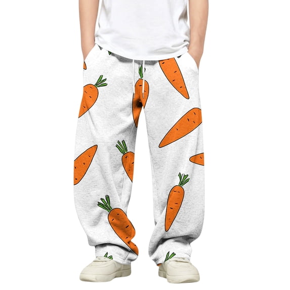 Girls' Sweatpants Easter Wide Leg Drawstring Casual Kids Joggers Open ...