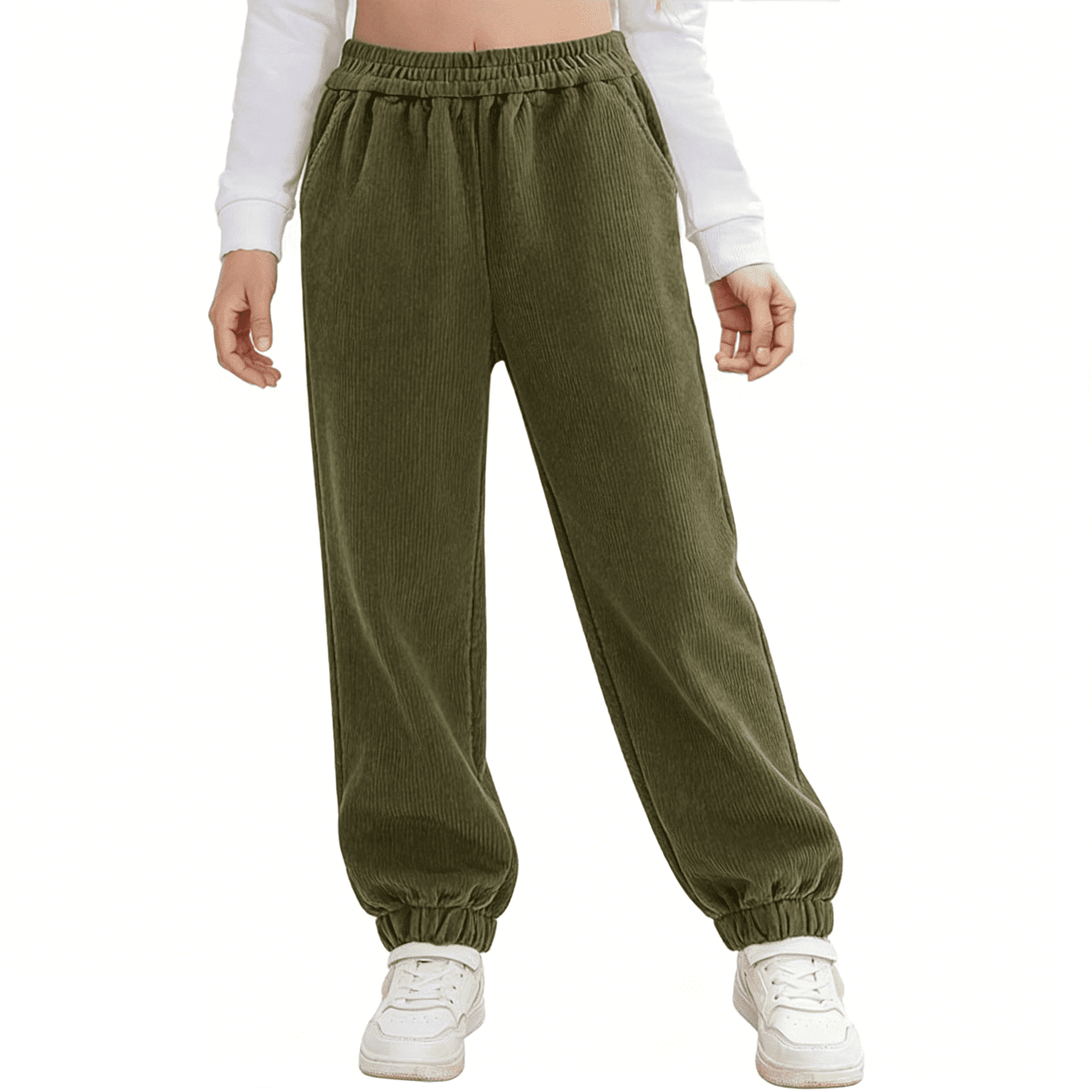 Girls' Sweatpants Kids Wide Leg Casual Joggers Open Bottom Loose Solid ...