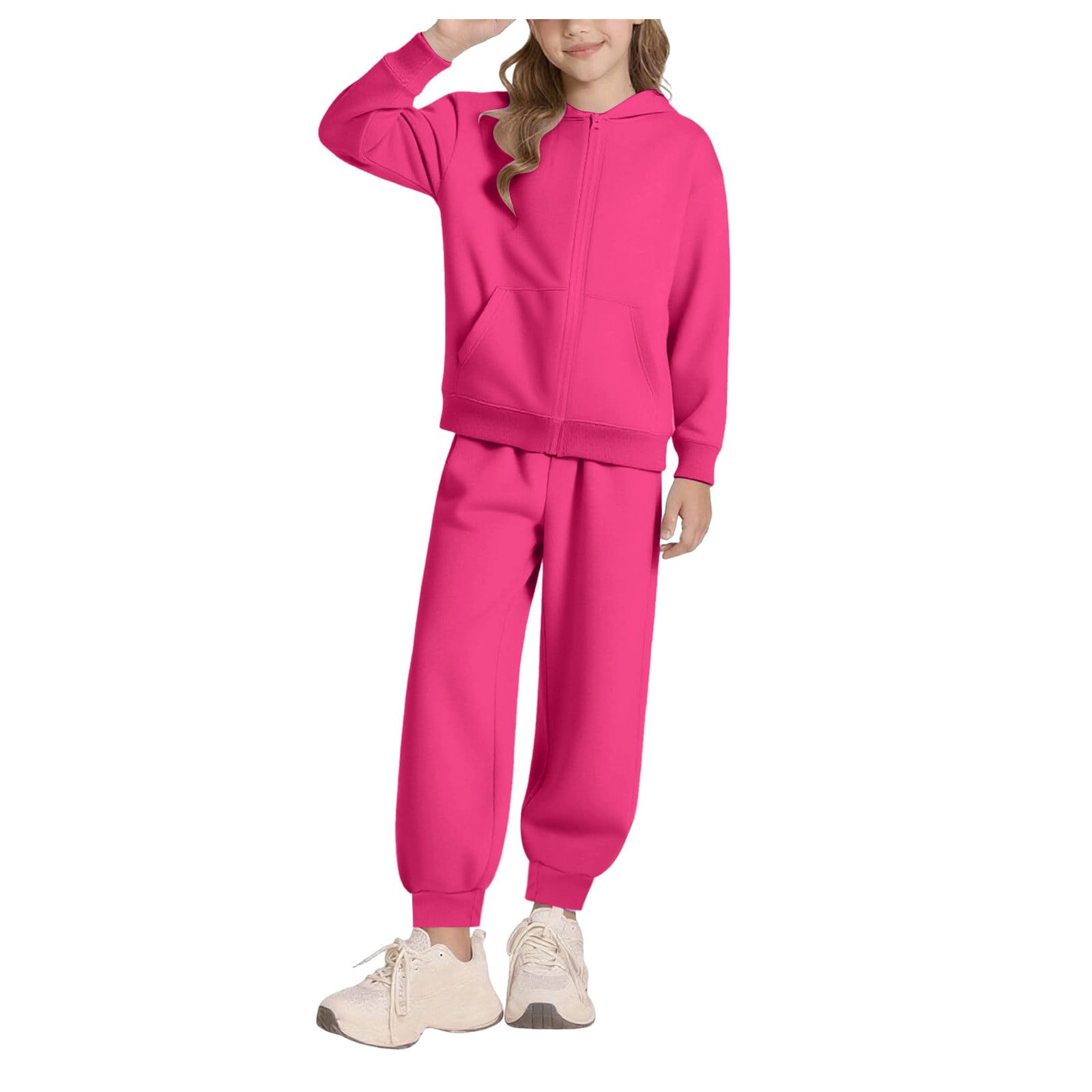 Girls Sweatsuit Girls Joggers Girls Sweat Suit Set 2 Piece Soft Fleece ...