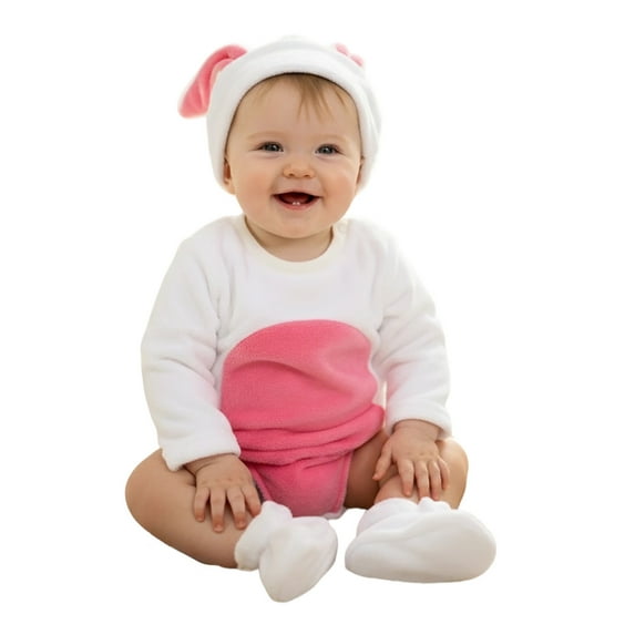 Girls Sweatsuit Size 7 Adorable Bunny With Hat and Booties Soft Romper ...