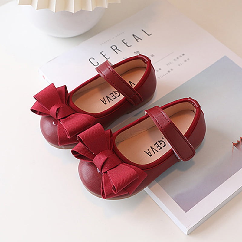Girls Sweet Bow Princess Adorable Sparkle Party Girls Dress Shoes Flats ...