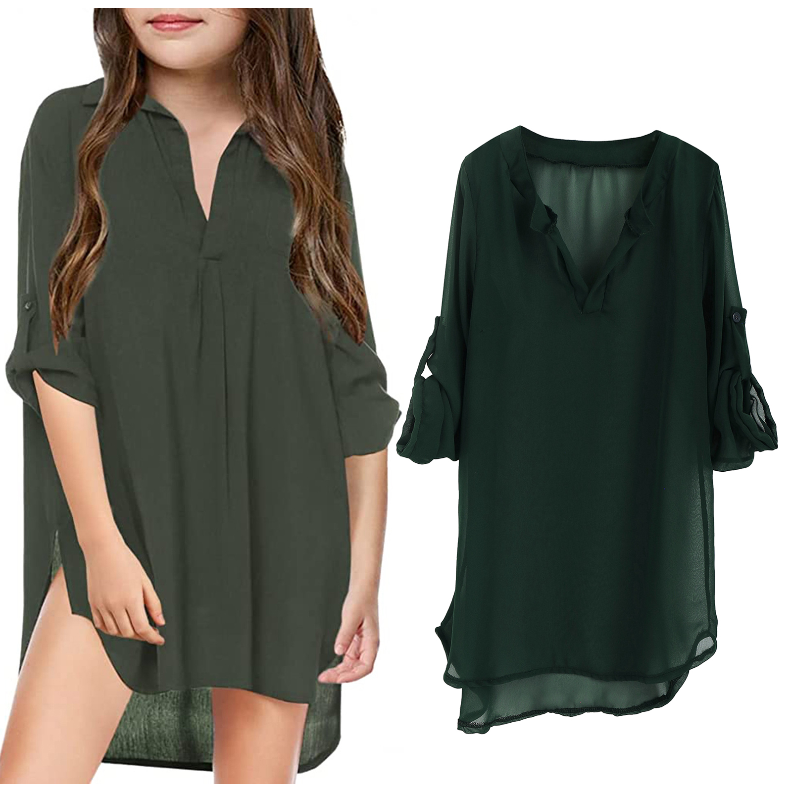 Girls Swim Cover Up Chiffon Cover Up Breathable Cozy Oversize Teen ...