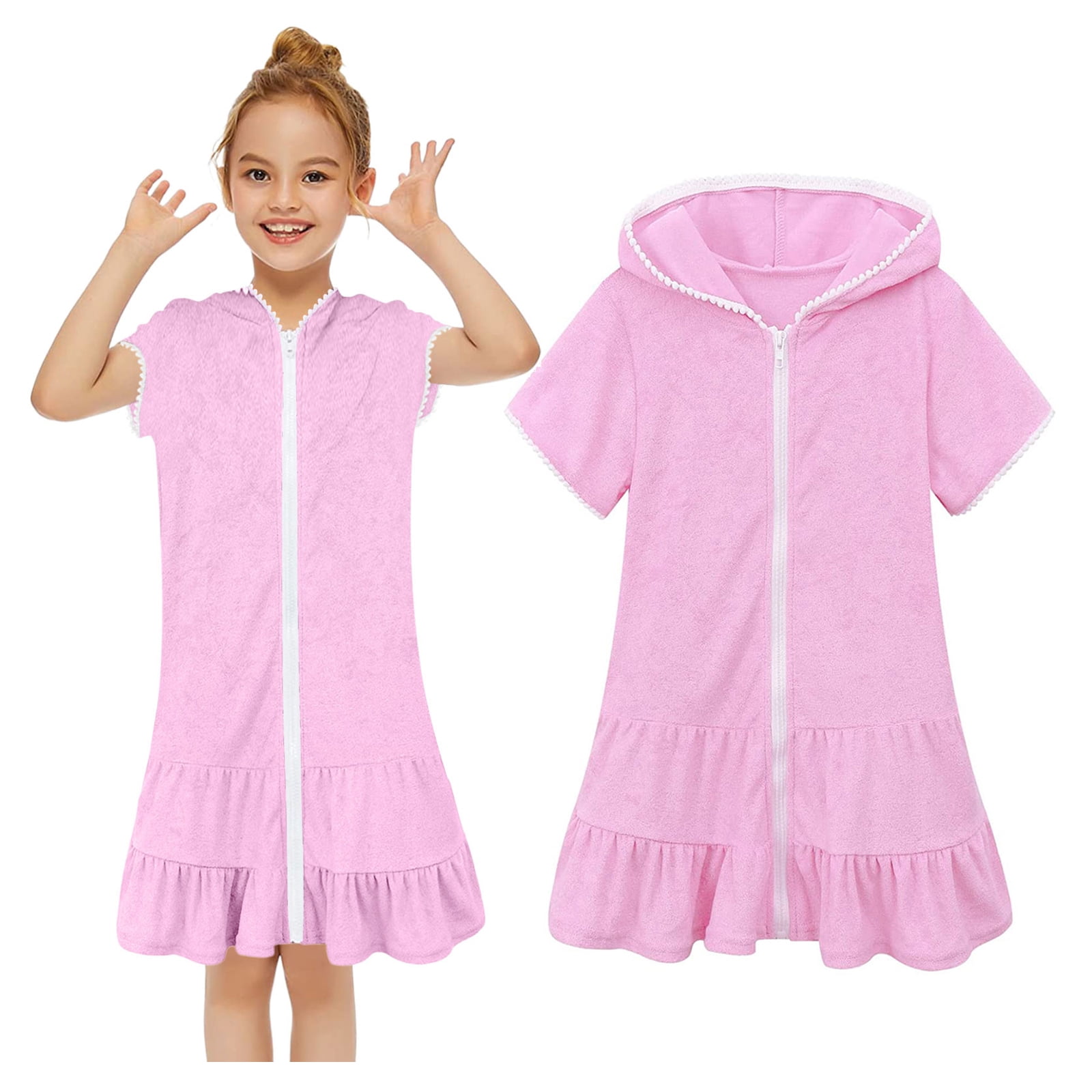 Girls Swim Coverups Kid Girls Swimsuit Bathing Suit Coverup Absorbent ...