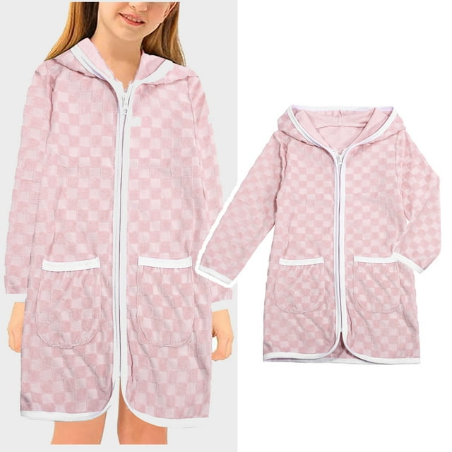 Girls Swim Coverups Little Girls Beach Cover Up Dress Absorbent Zip ...