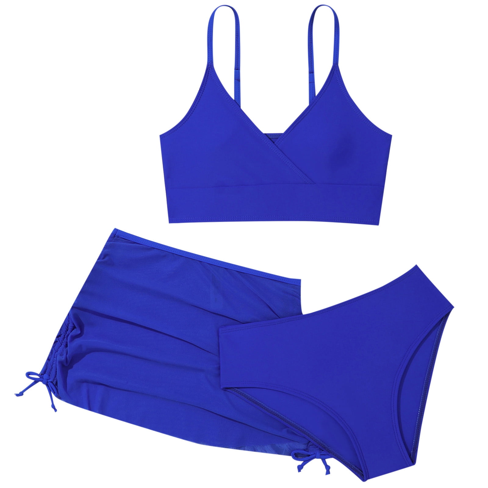 Girls Swim Suit 3 Piece Bathing Suit with Cover Ups Beach Skirt Cute ...