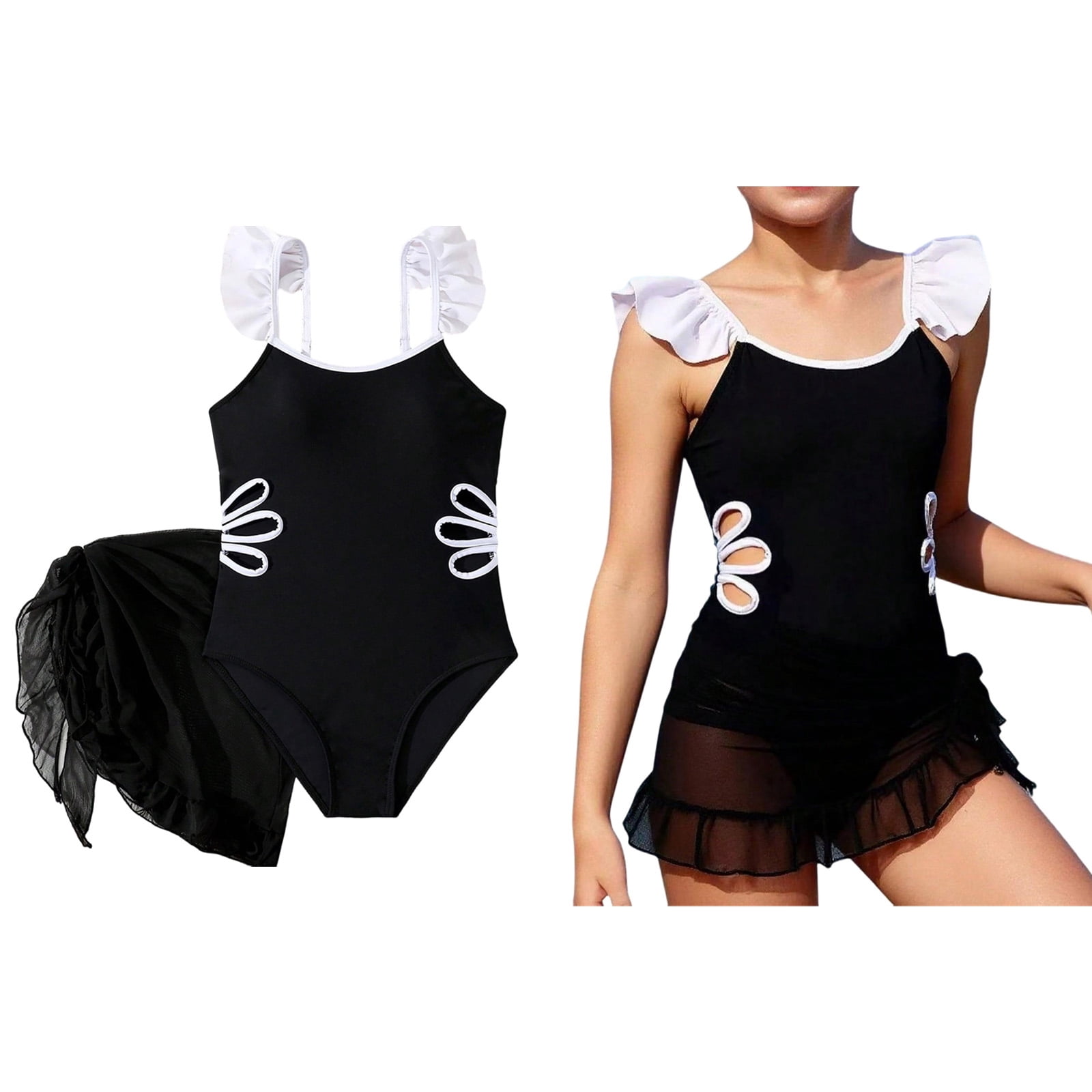 Girls Swim Suits Girls Swimsuit 1 Piece Quick Dry Girls Bathing Suit ...